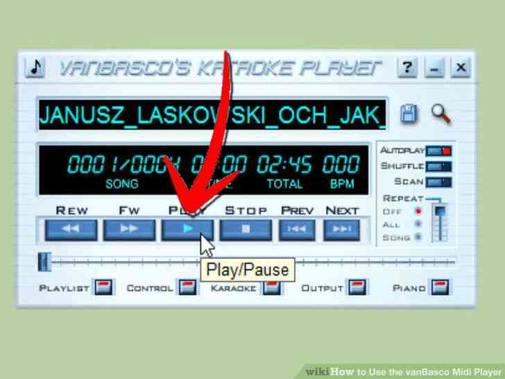 Comment Utiliser le vanBasco Player Midi