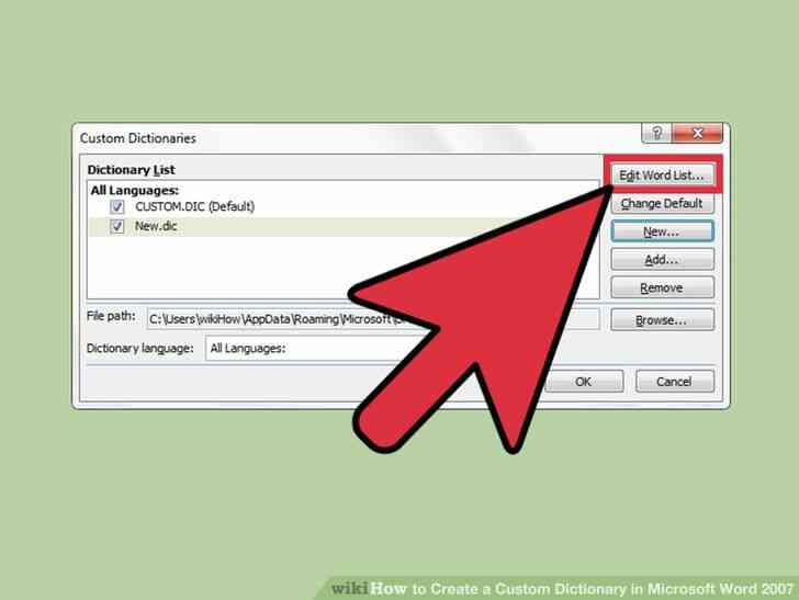 Comment Créer un Dictionnaire Personnalisé dans Microsoft Word 2007