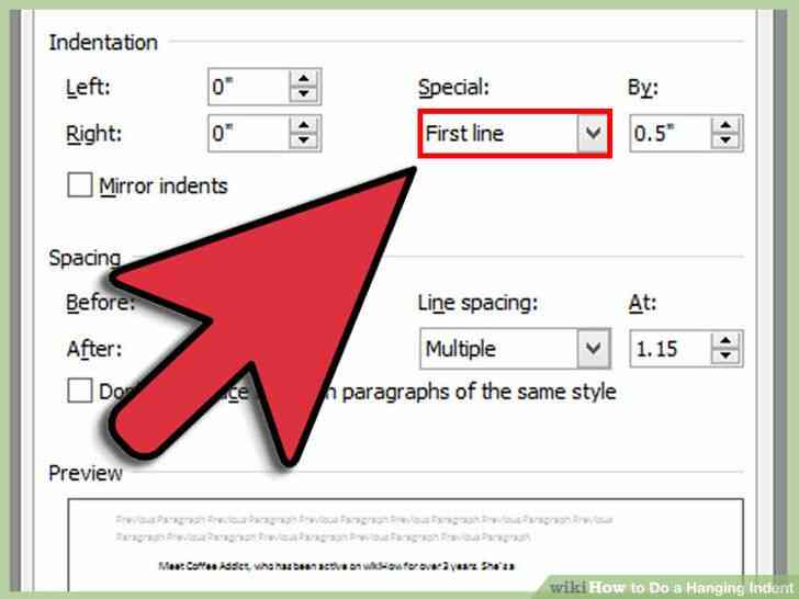 Comment Faire un Retrait négatif de première ligne